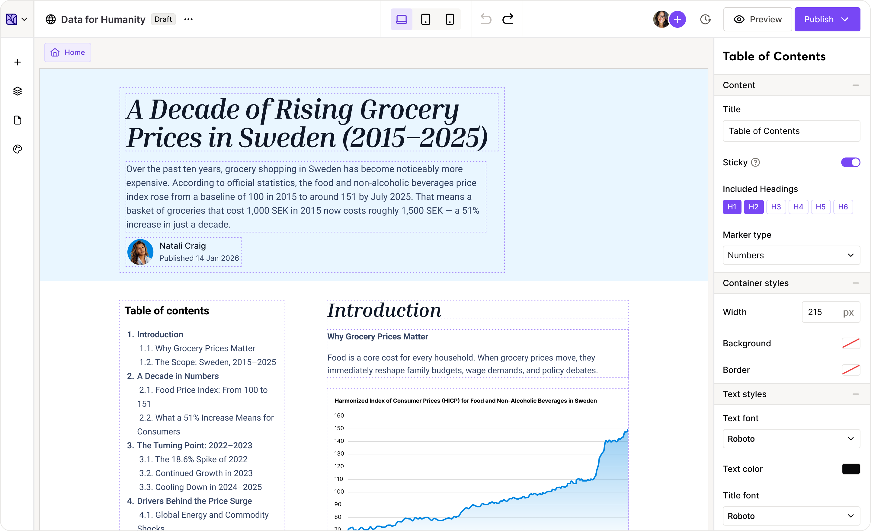 Embed Interactive Charts in Websites & Apps - Datastory